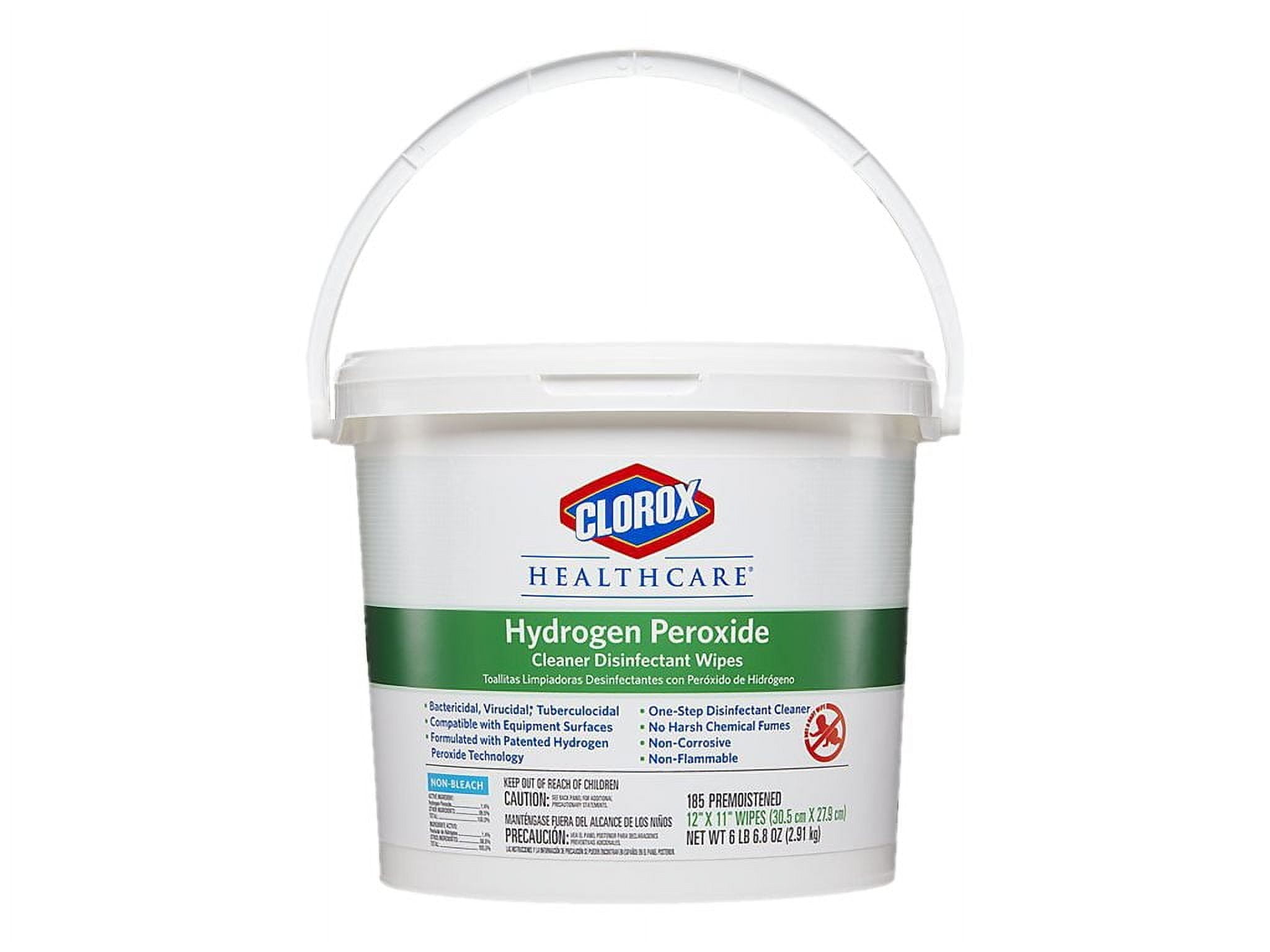 Clorox Healthcare Hydrogen Peroxide Disinfectant Wipes, 185 Count ...