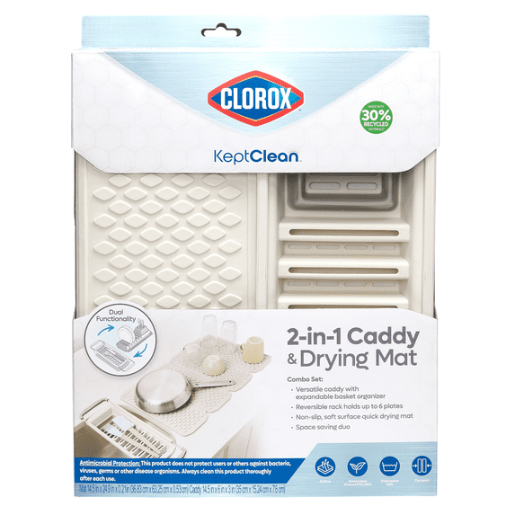 Clorox® KeptClean 2-in-1 Dish Mat & Drying Rack - Walmart.com