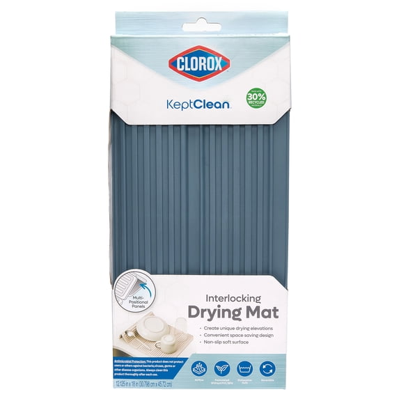 Clorox® KeptClean Antimicrobial Interlocking Drying Mat - Walmart.com