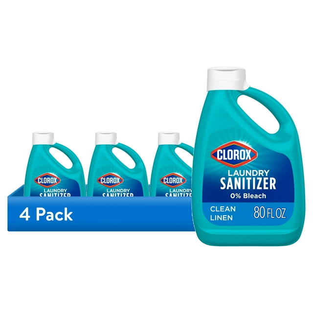 (4 pack) Clorox Laundry Sanitizer, 0% Bleach, Color Safe, Clean Linen ...