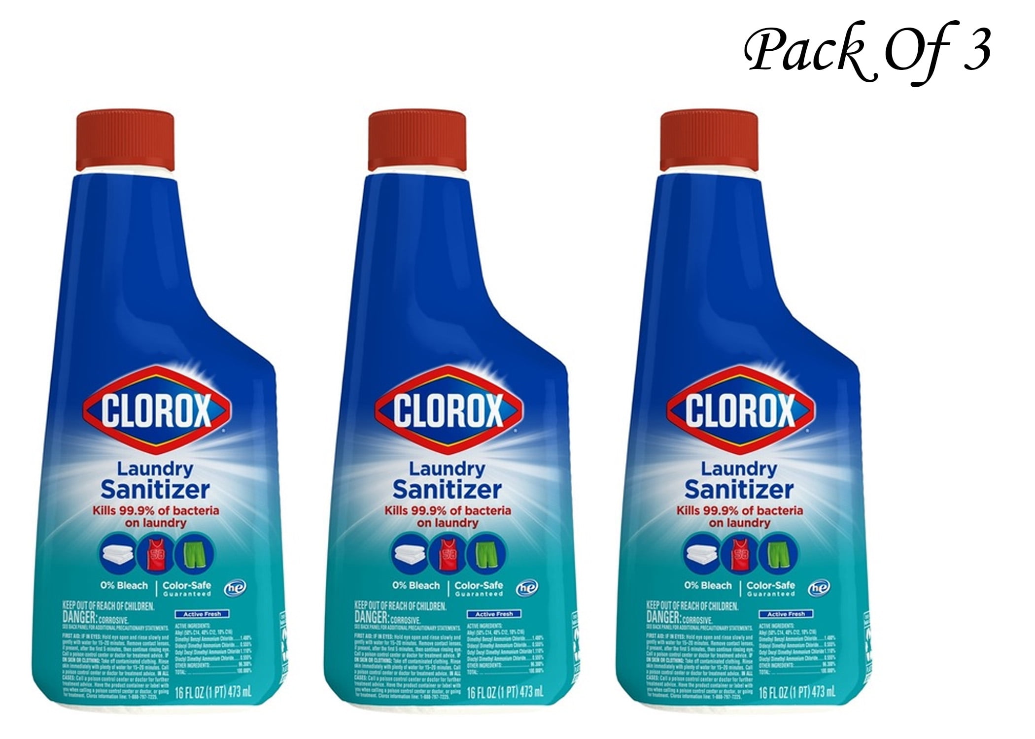 Clorox Laundry Sanitizer Refill 16 Fl Oz (Pack Of 3) - Walmart.com