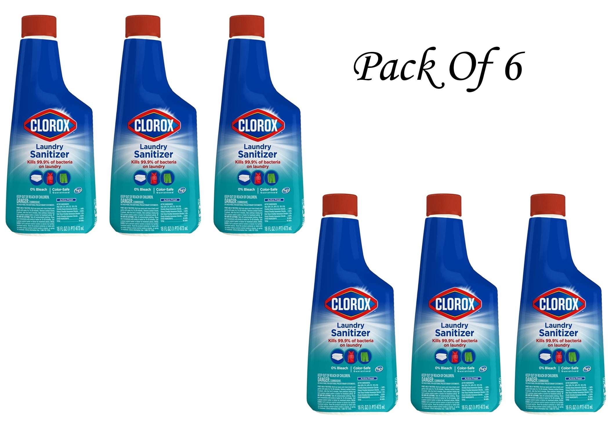 Clorox Laundry Sanitizer Refill 16 Fl Oz (Pack Of 6) - Walmart.com