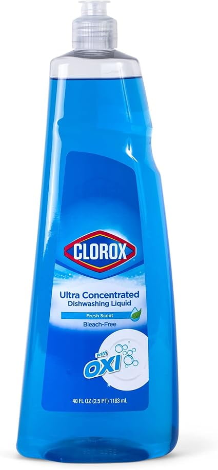 Clorox Liquid Dish Soap with Oxi in Fresh Scent, 40 Fl Oz , Bleach-Free ...