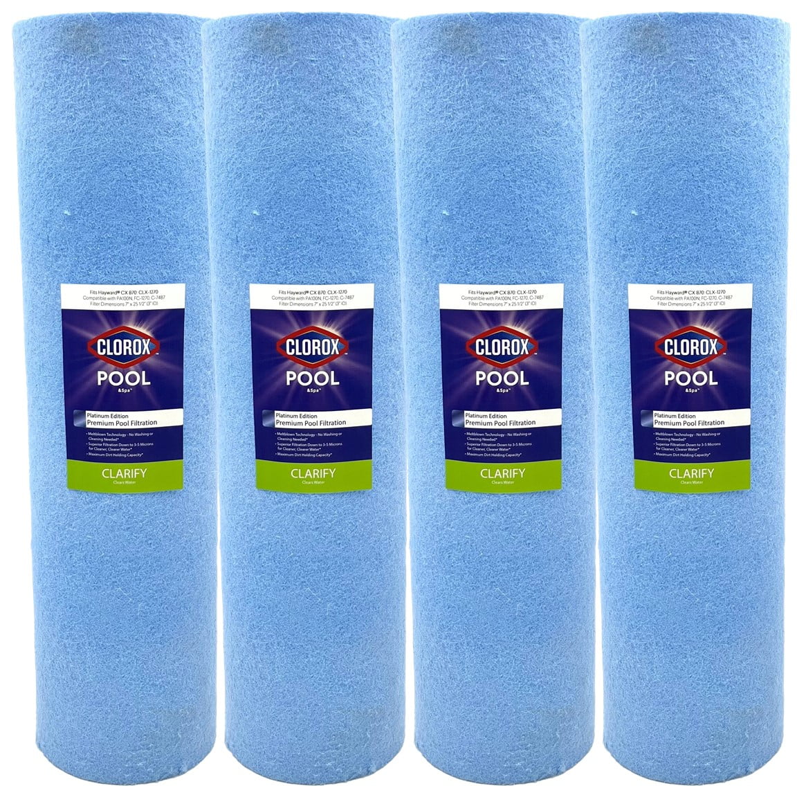Clorox Platinum Edition Premium Pool Filter (4-Pack) | Replacement for ...