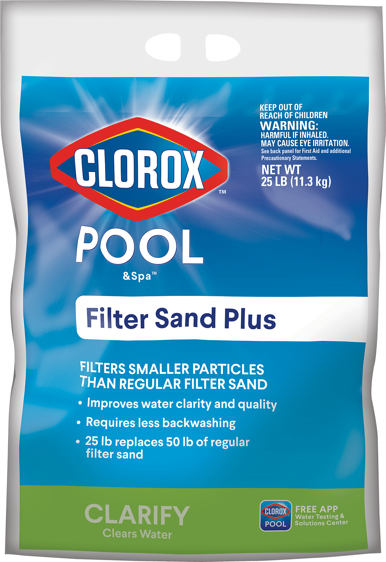 Clorox Pool&Spa 25 lb Filter Granular Sand, Pool Clarifier Chemicals ...