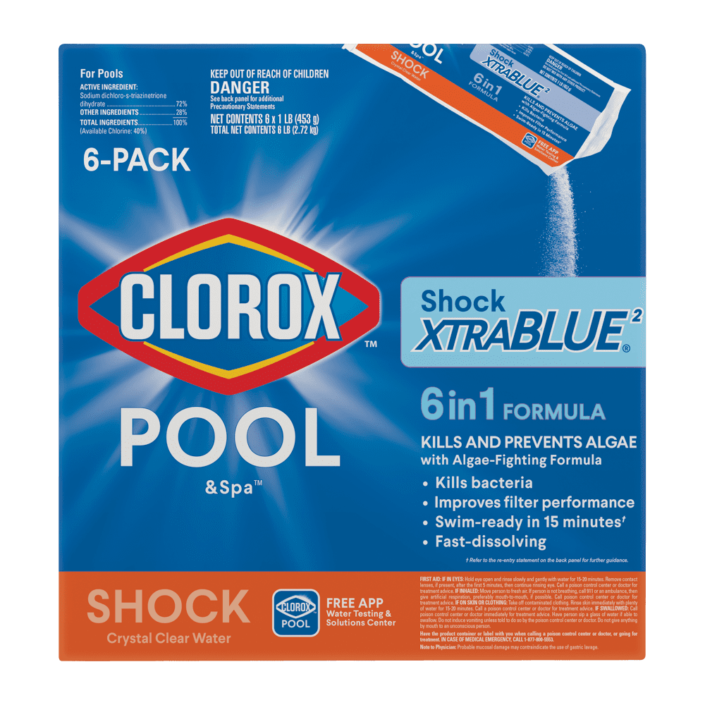 Clorox Pool&Spa Shock XtraBlue+ Chemical Care Granules for Swimming ...