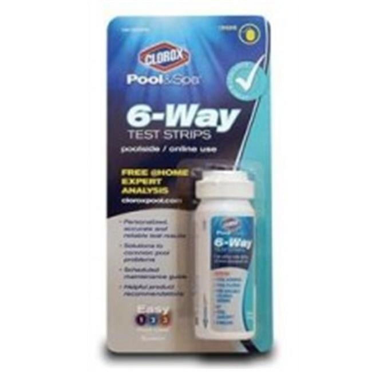 Clorox Pool&Spa 70050CLX 6-Way Test Strips, White - Walmart.com