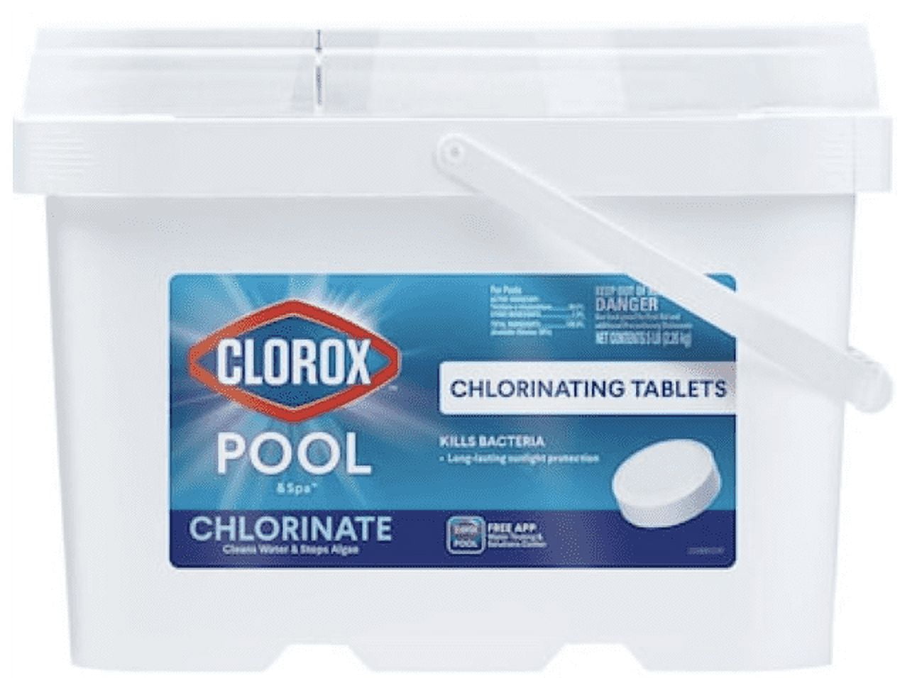 Clorox Pool&Spa 3-in Chlorinating Tablets, 5-lb Bucket, Weekly-Use with ...