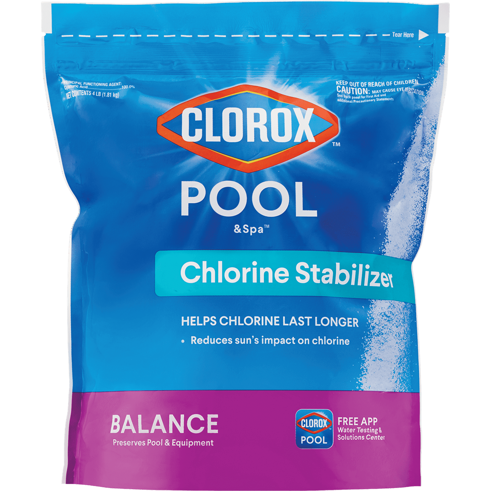 Clorox Pool&Spa Pool Chlorine Stabilizer, 4 lbs (for pool use ...