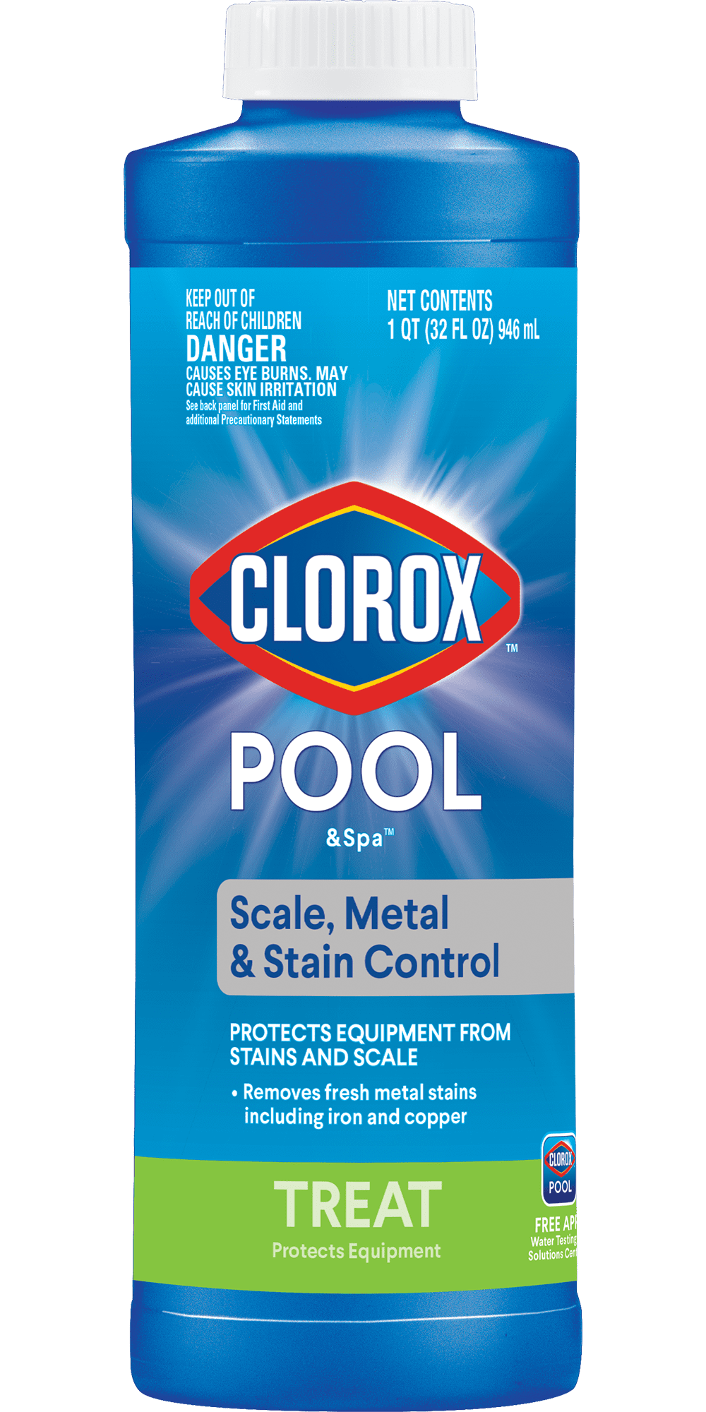 Clorox Pool&Spa Scale, Metal and Stain Control for Swimming Pools, 32 ...