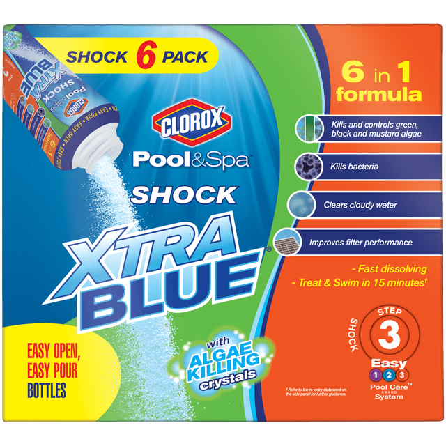 Clorox Pool&Spa Shock Xtra Blue 6 Pack, 6 lbs - Swimming Pool Spa ...