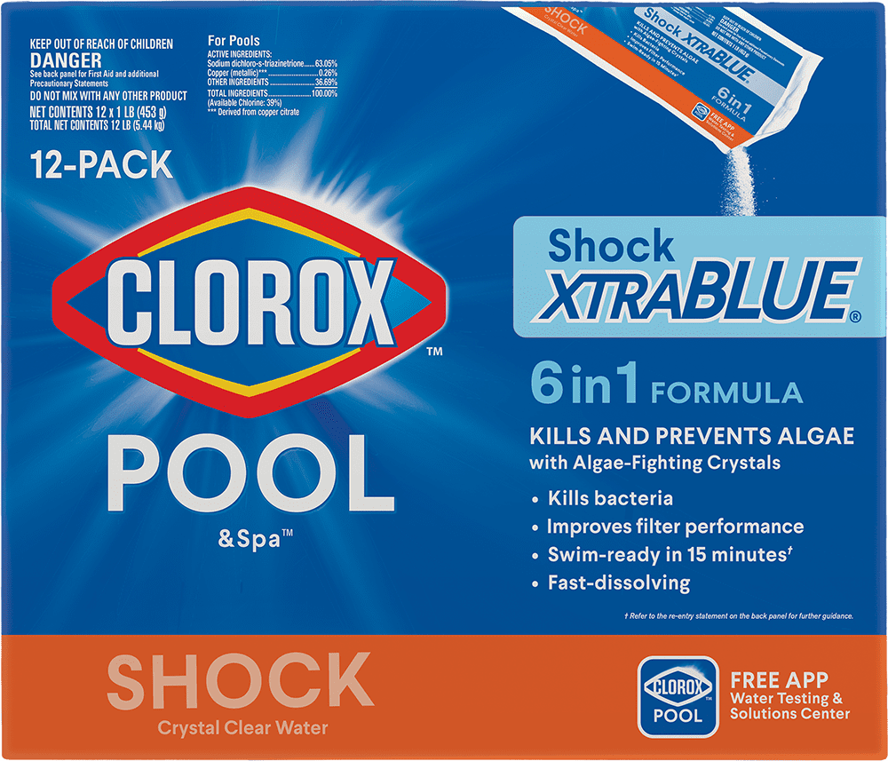 Clorox Pool&Spa Xtra Blue Shock Treatment Chemicals for Swimming Pools ...