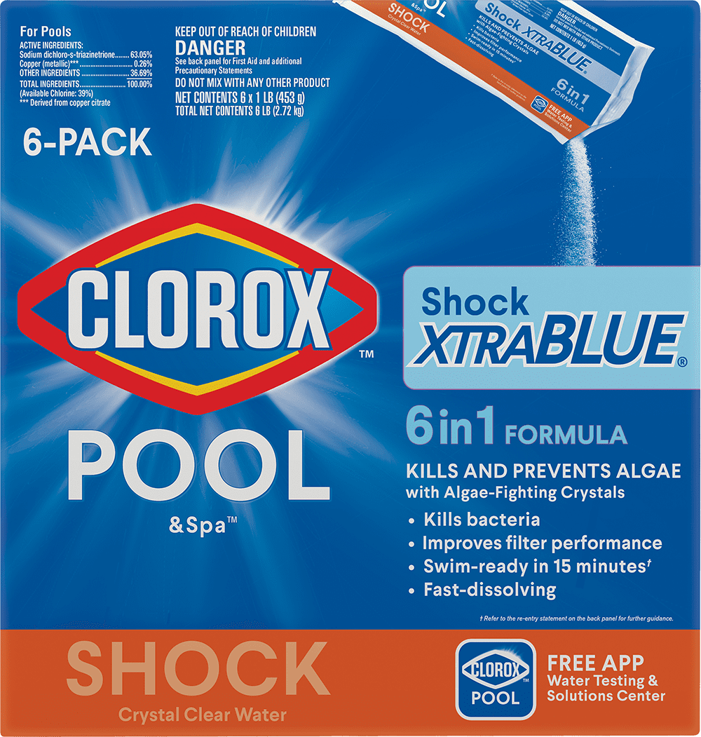 Clorox Pool&Spa Shock XtraBlue Plus Treatment Clarifier, Extra Chlorine ...