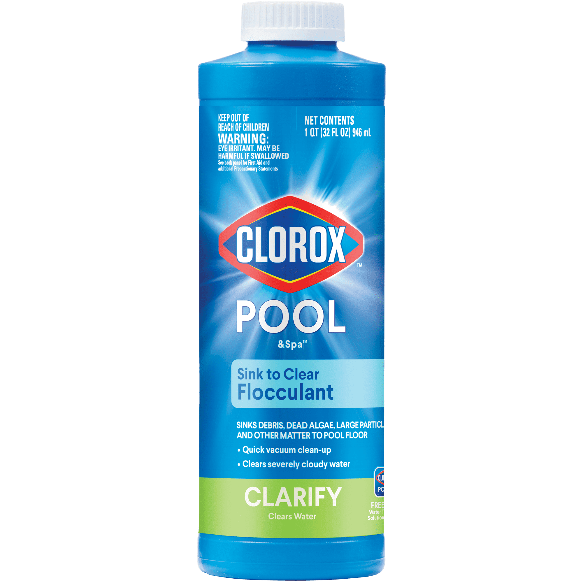 Clorox Pool&Spa Sink to Clear Pool Clarifier Chemicals, 32 oz Liquid ...