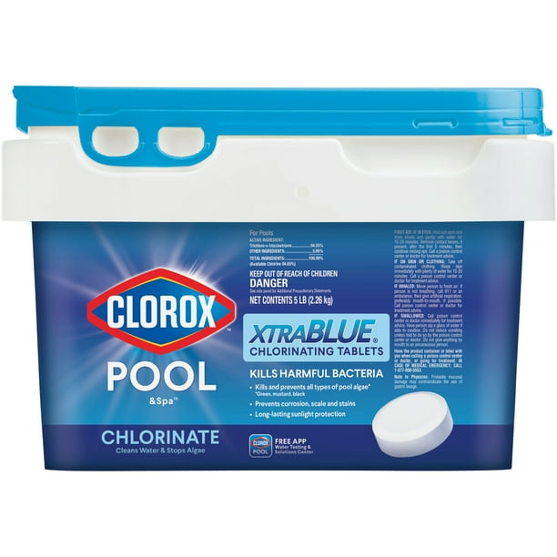 Clorox Pool&Spa XtraBlue 3-inch Chlorinating Tablets, for Swimming Pool ...