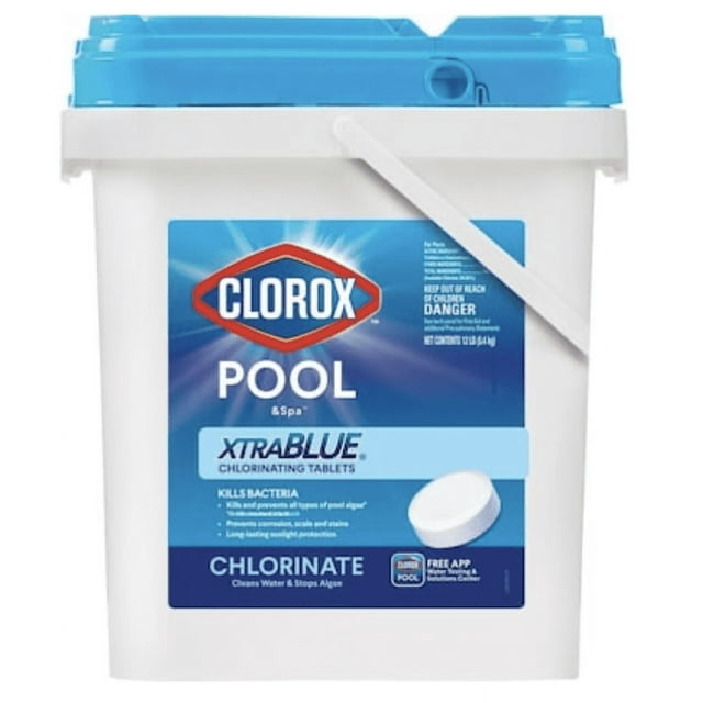 Clorox Pool&Spa XtraBlue Chlorinating Tablets- 12 lb 12-lb Bucket 3-in ...