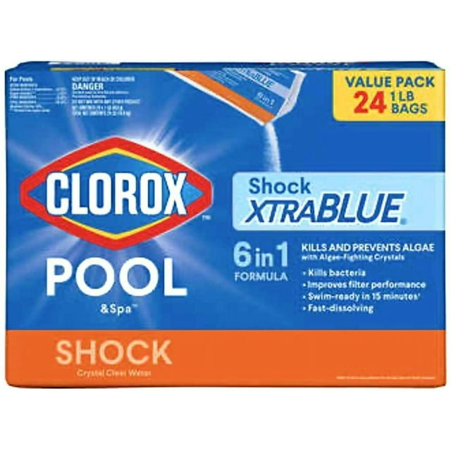 Clorox XtraBlue Pool Shock Treatment - Chlorine Chemicals for Swimming ...
