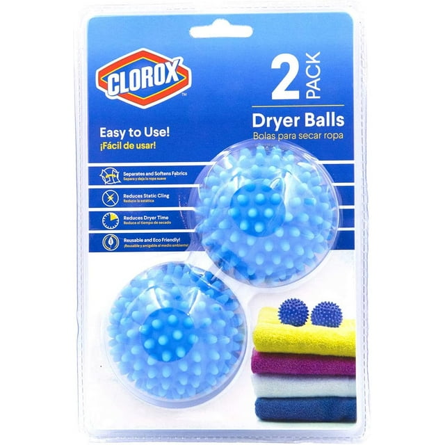Clorox Reusable Dryer Balls for Laundry – Pack of 2 | Fabric Softener ...
