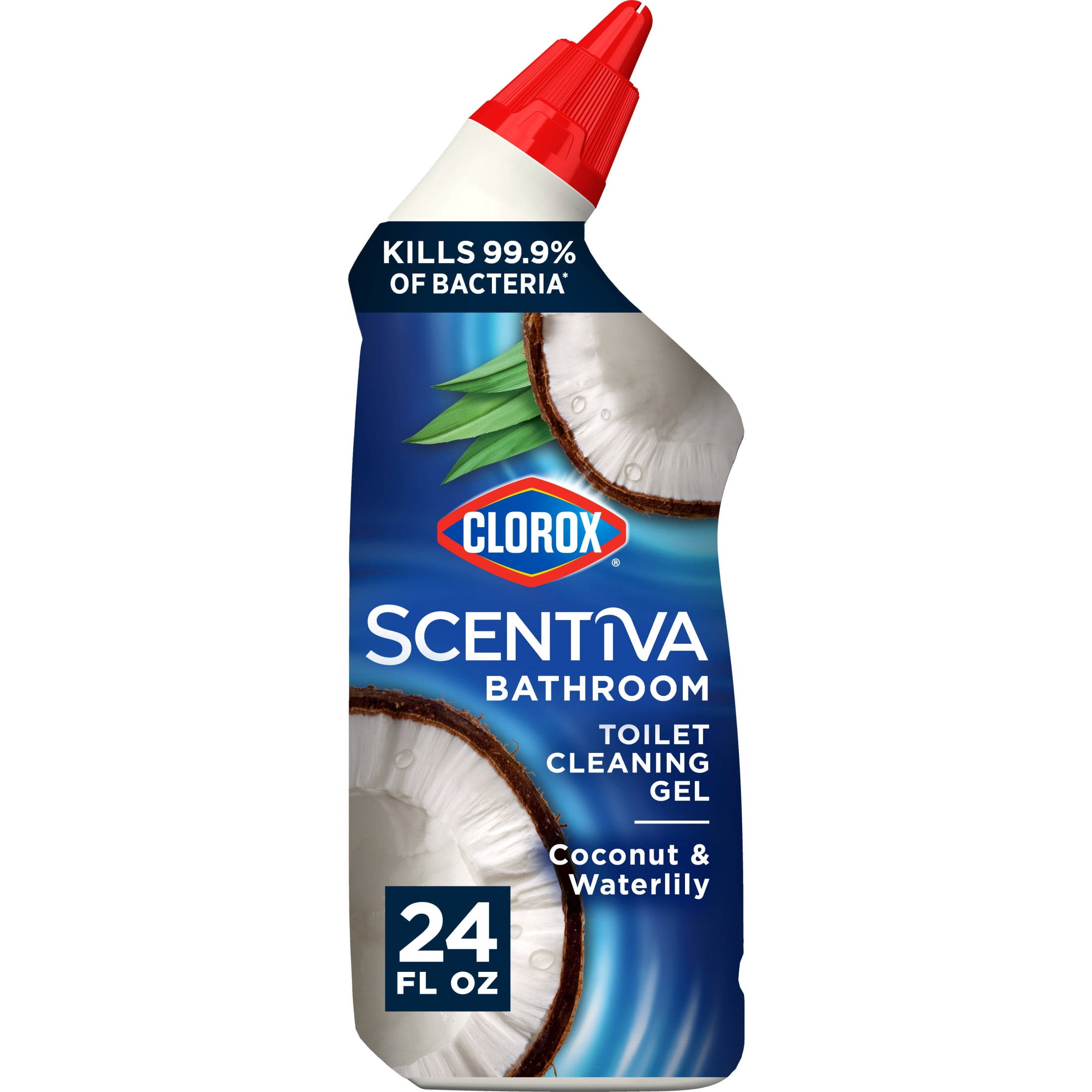 Clorox Scentiva Bathroom Toilet Cleaning Gel, Coconut and Waterlily, 24 ...