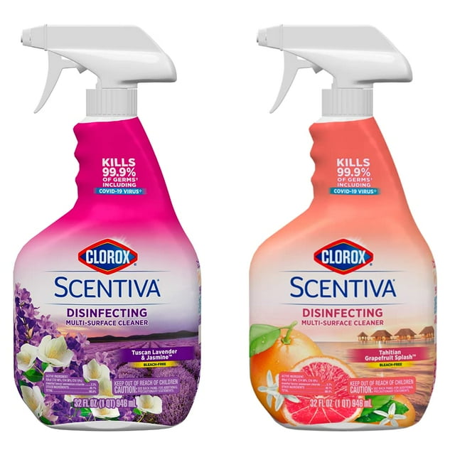 Clorox Scentiva Multi Surface Cleaner Spray, 32 OZ (Variety Pack ...