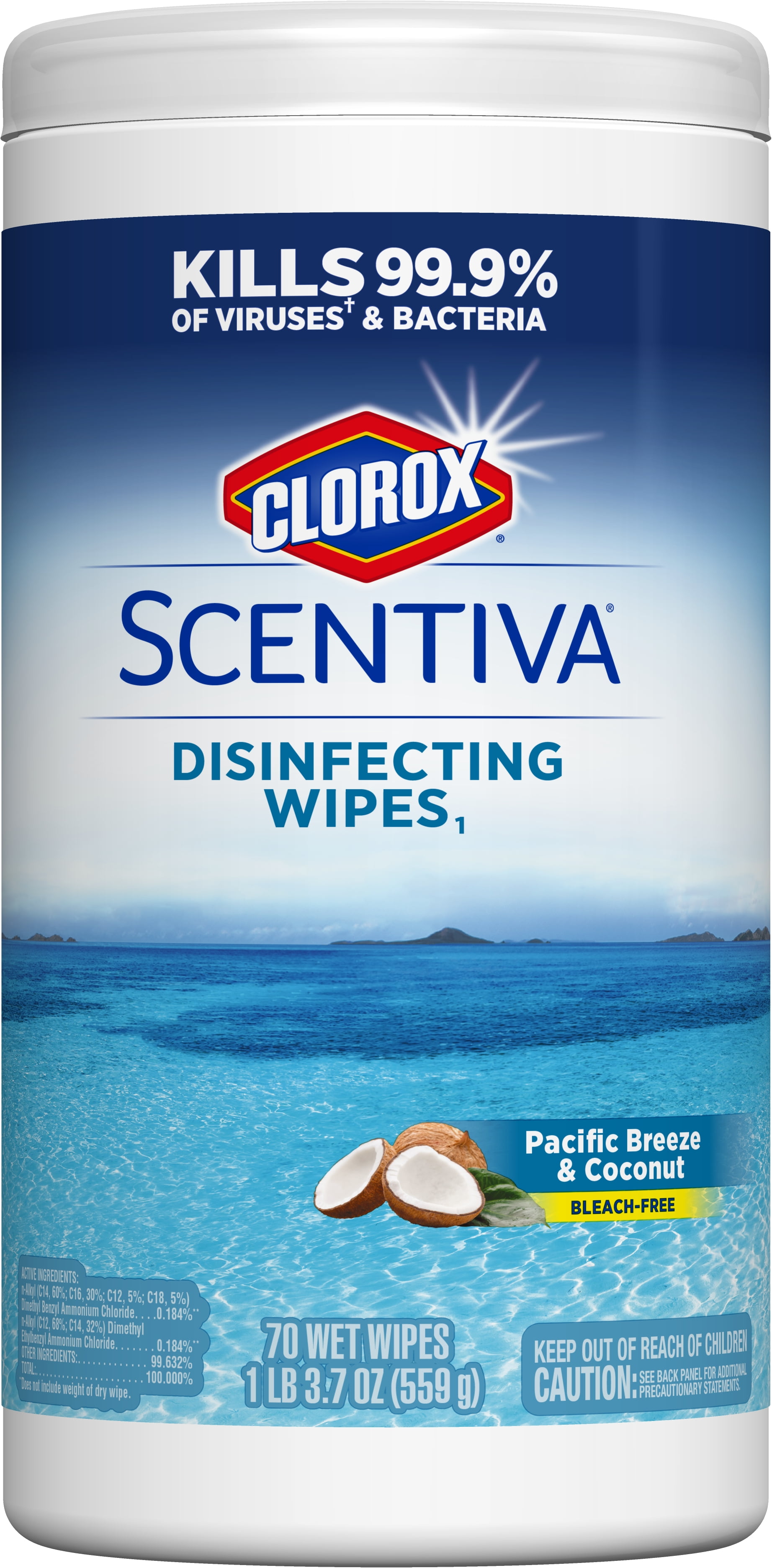 Clorox Scentiva Disinfecting Wipes, Pacific Breeze & Coconut Scent ...