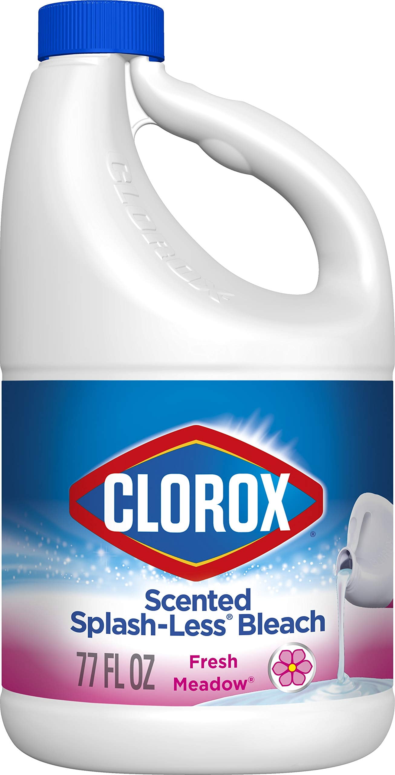 Clorox Laundry Splash-Less Liquid Bleach, Fresh Meadow - 77 Fl Oz ...