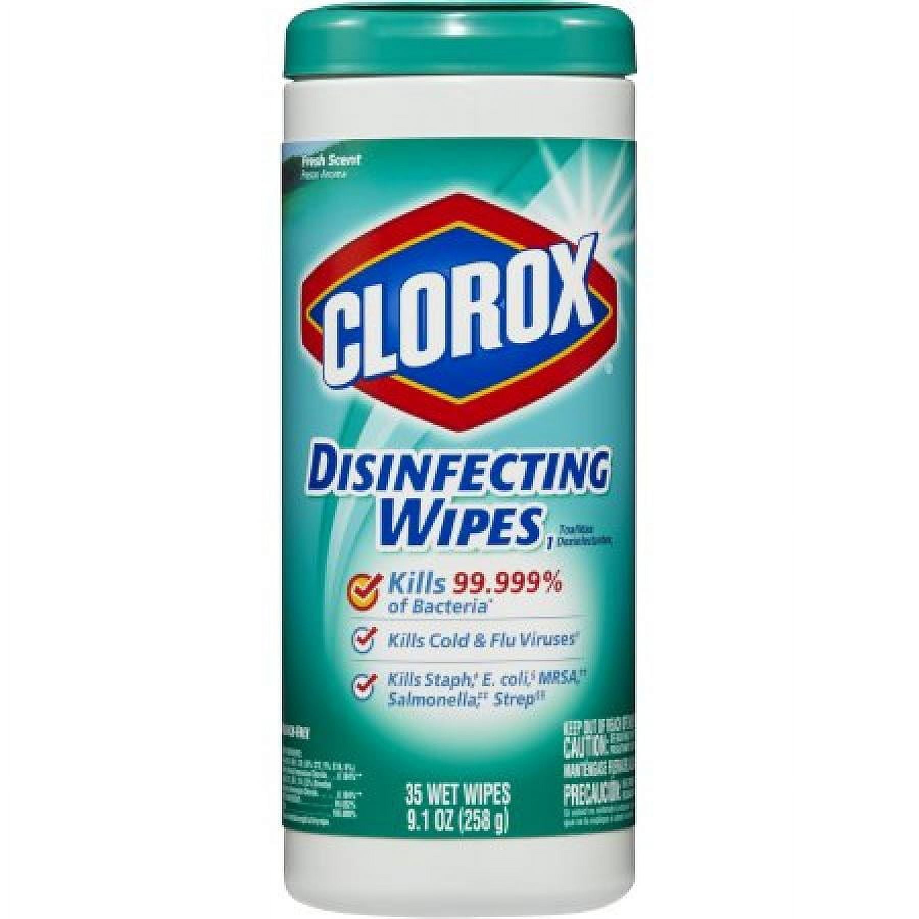 Clorox Surface Disinfecting Wipes, Fresh Scent, 35 Wipe Canister, 12 ...