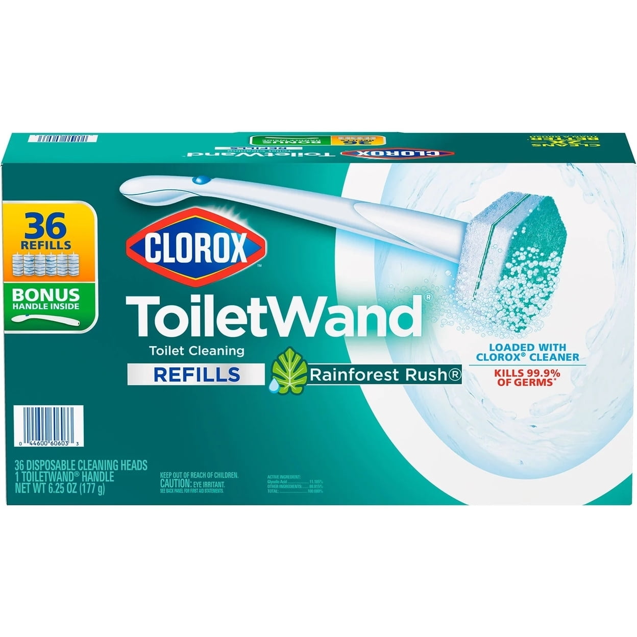 Clorox ToiletWand Cleaning System, Disposable Rainforest Rush Refills ...