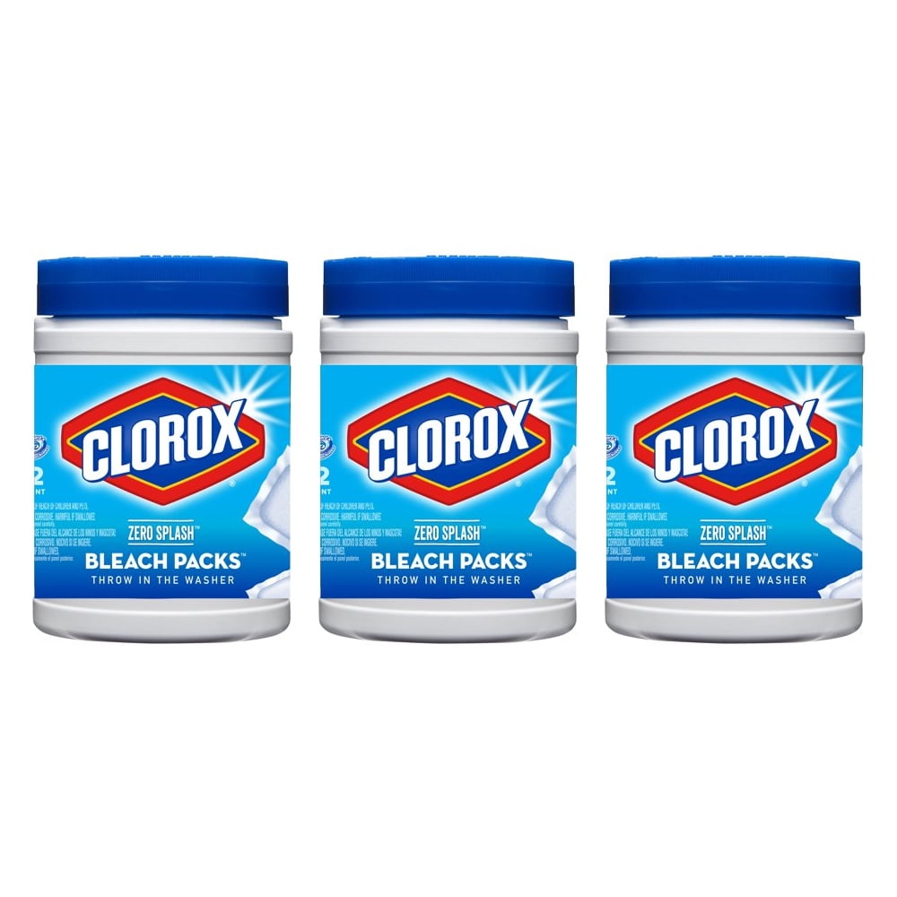 Clorox Zero Splash Bleach Packs, Disinfectant, 36 Units Total, Pack of ...
