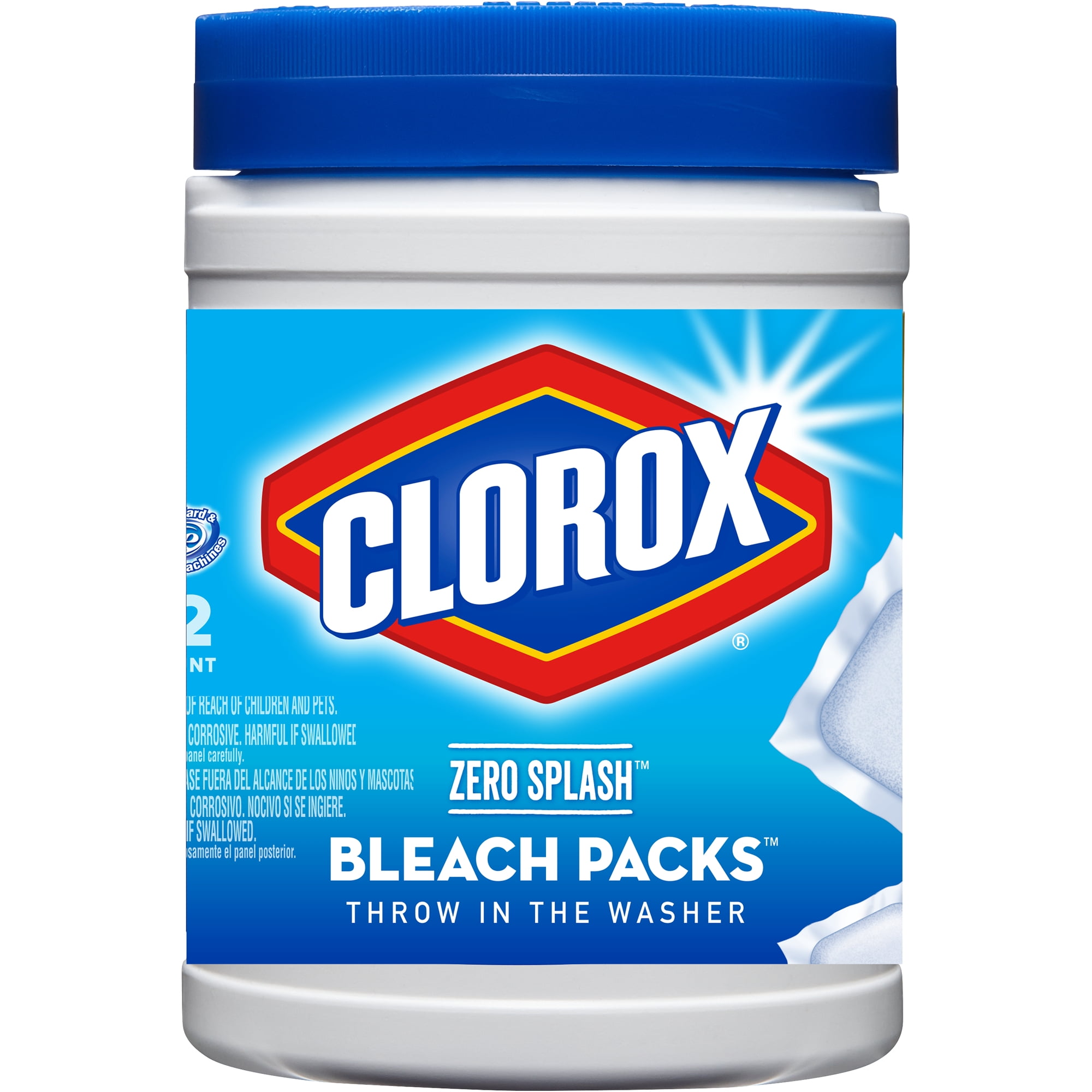 Clorox Zero Splash Bleach Packs, Regular Scent, 8.9 oz, 12 Count ...