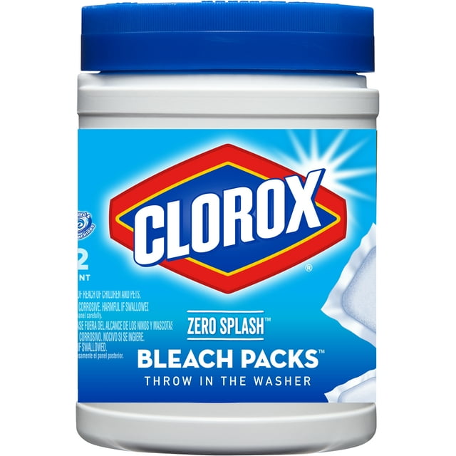Clorox Zero Splash Bleach Packs, Regular Scent, 8.9 oz, 12 Count ...