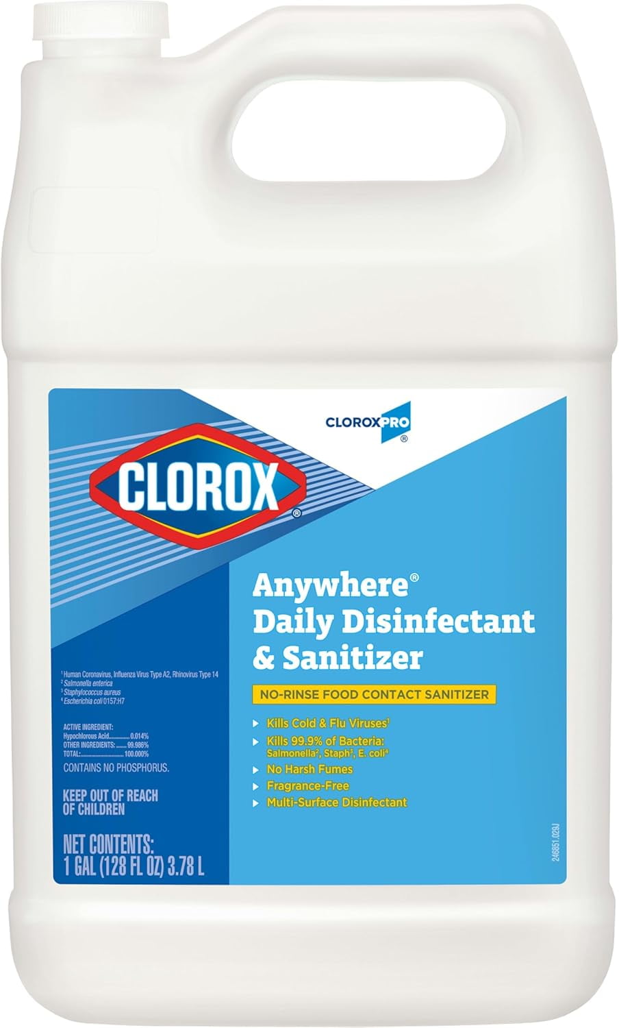 CloroxPro Anywhere Daily Disinfectant and Sanitizer, No-Rinse Food ...