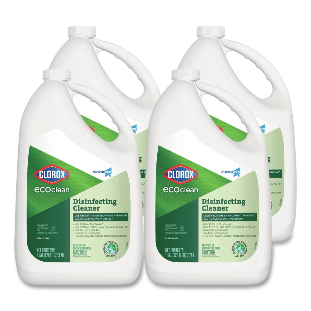 Clorox 60094CT Clorox Pro EcoClean 128 oz. Refill Bottle Disinfecting Cleaner - Unscented (4 ...