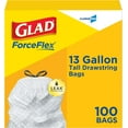 CloroxPro ForceFlex 13 Gallon Tall Kitchen Drawstring Trash Bags, 100 ...