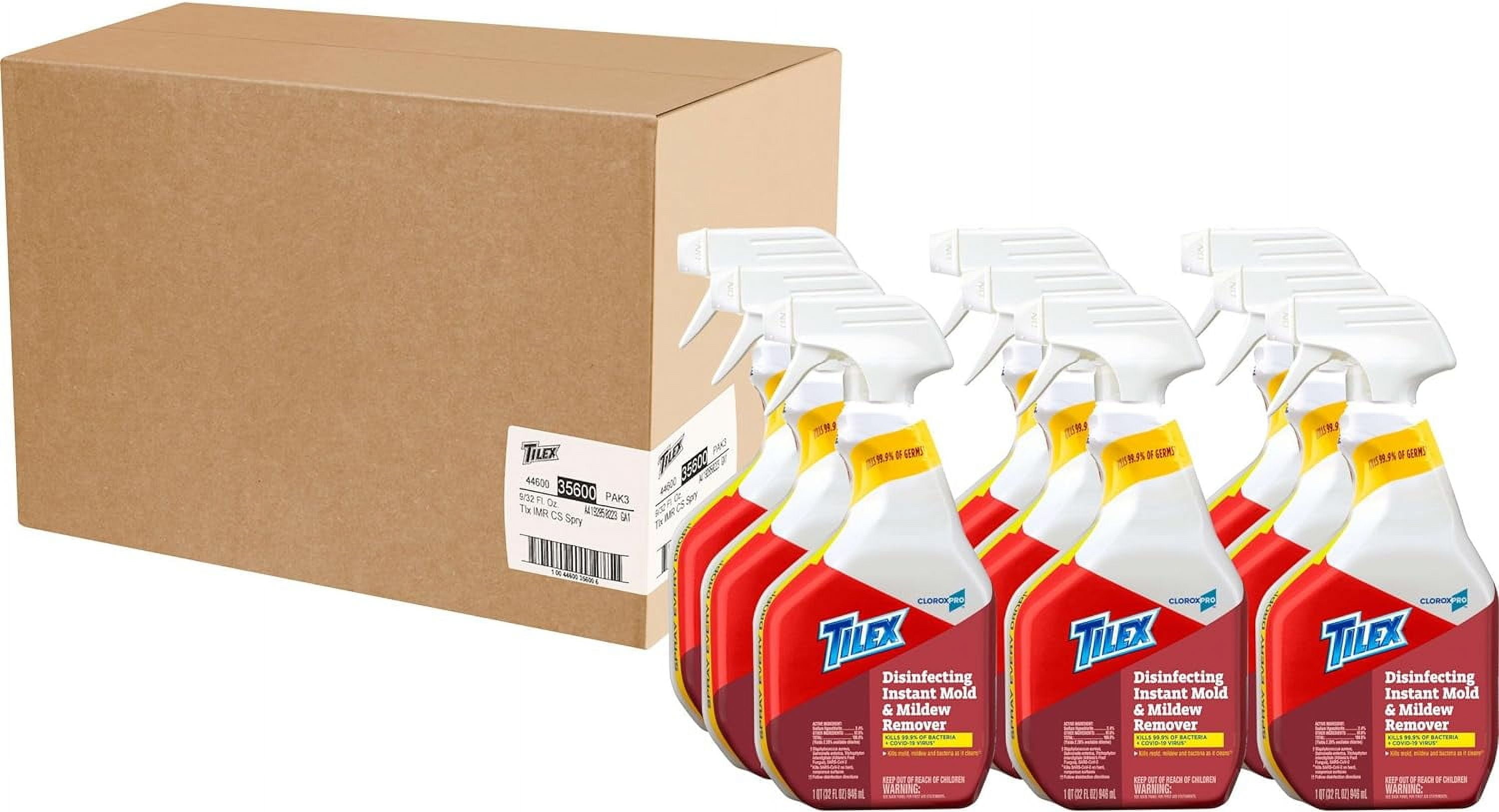 CloroxPro Tilex Disinfecting Mold and Mildew Remover Spray, 32 oz, Pack ...