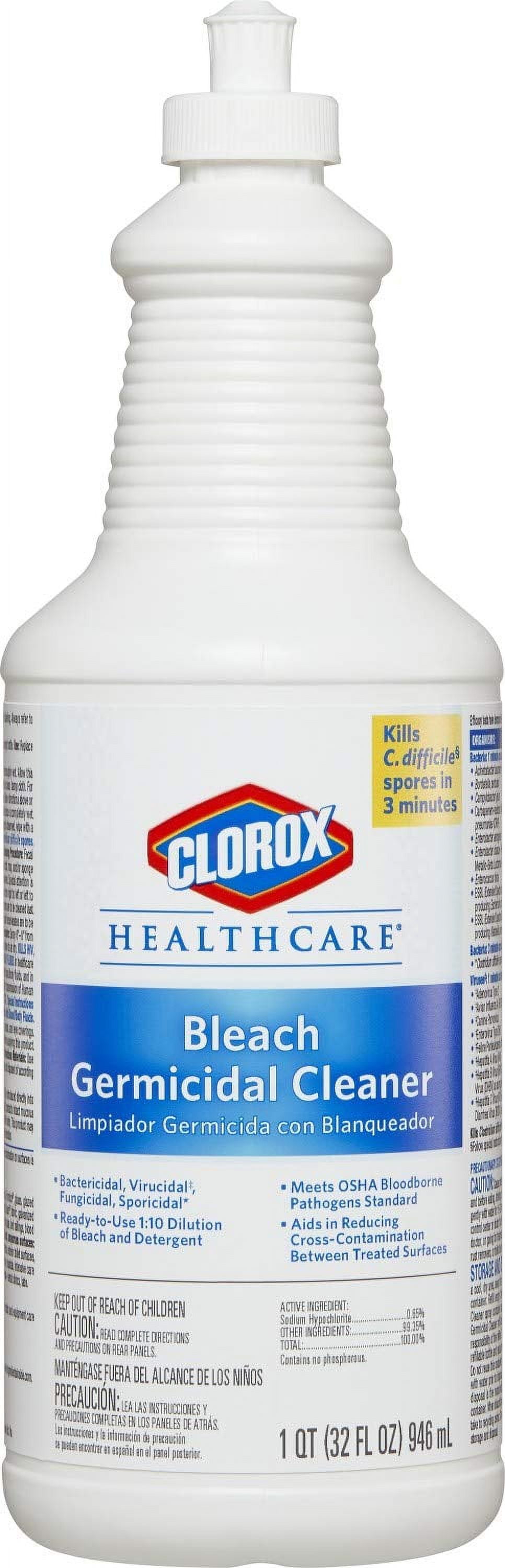 Cloroxpro Healthcare Bleach Germicidal Cleaner Pull-Top, Healthcare ...