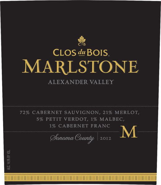 Clos du Bois Alexander Valley Marlstone Cabernet Sauvignon, Red Wine ...