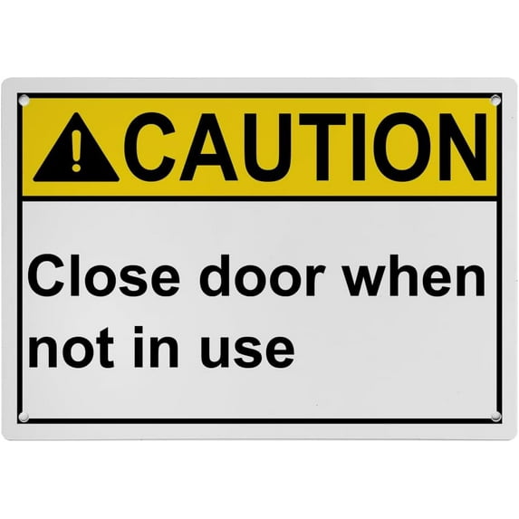 Close Door When Not In Use Sign, Industrial Exit Keep Closed Sign 8"x12 ...