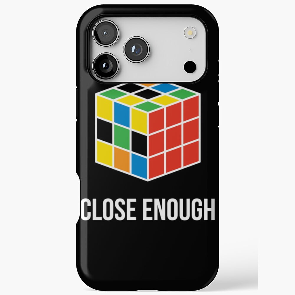 Close Enough Cube Meme Funny Cartoon Illustration Artwork Phone Case ...