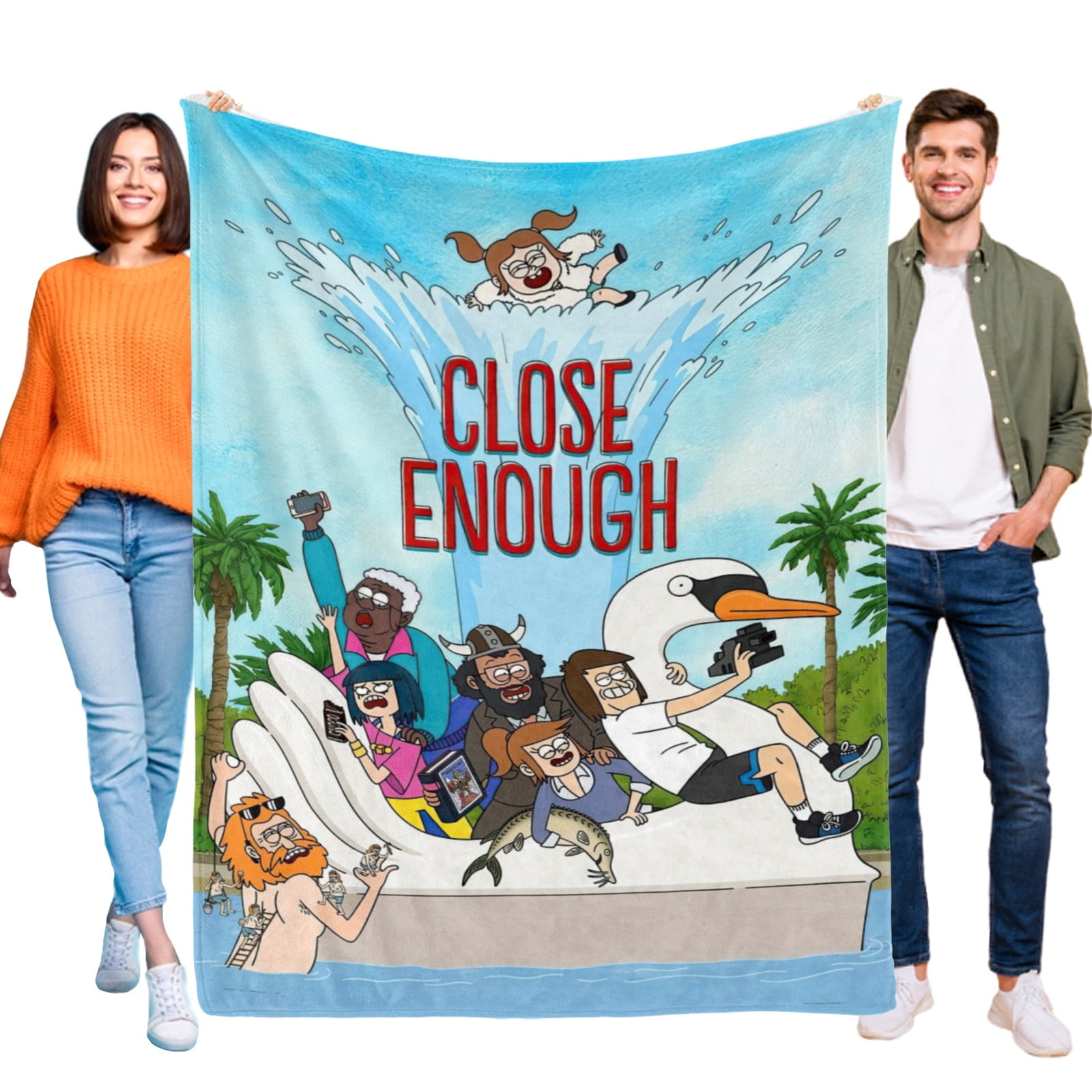 Close Enough Throw Blanket Gifts for Fans Lover Girls Boys Women Present Hoodie Him Bed 40"x50 ...
