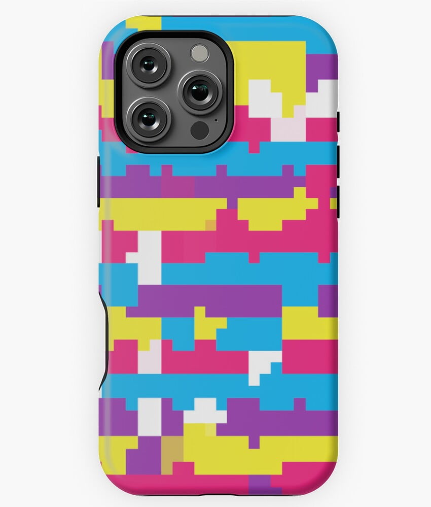 Close Up 80s Remix Pixel City Art Phone Case for iPhone 16 15 14 13 12 ...