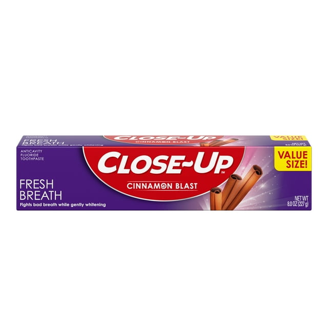 Close-Up Anticavity Fluoride Toothpaste with Mouthwash, Cinnamon Blast ...