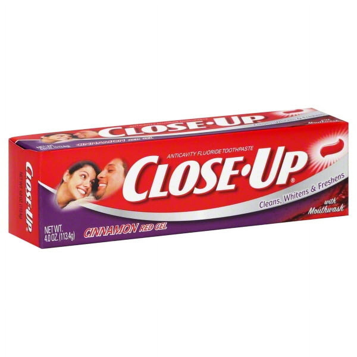 Close-Up Cinnamon-Flavored Freshening Gel Toothpaste with Mouthwash ...