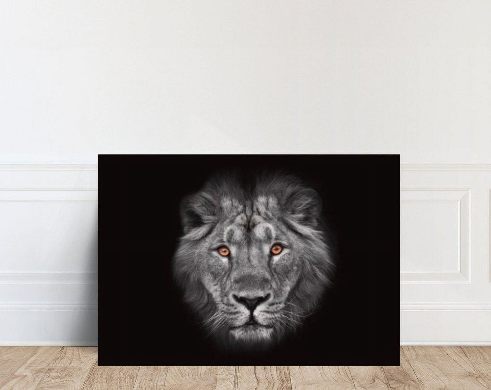 Close-Up Lion With Orange Eyes , Home Decor, Wall Art Design ,Decor For ...