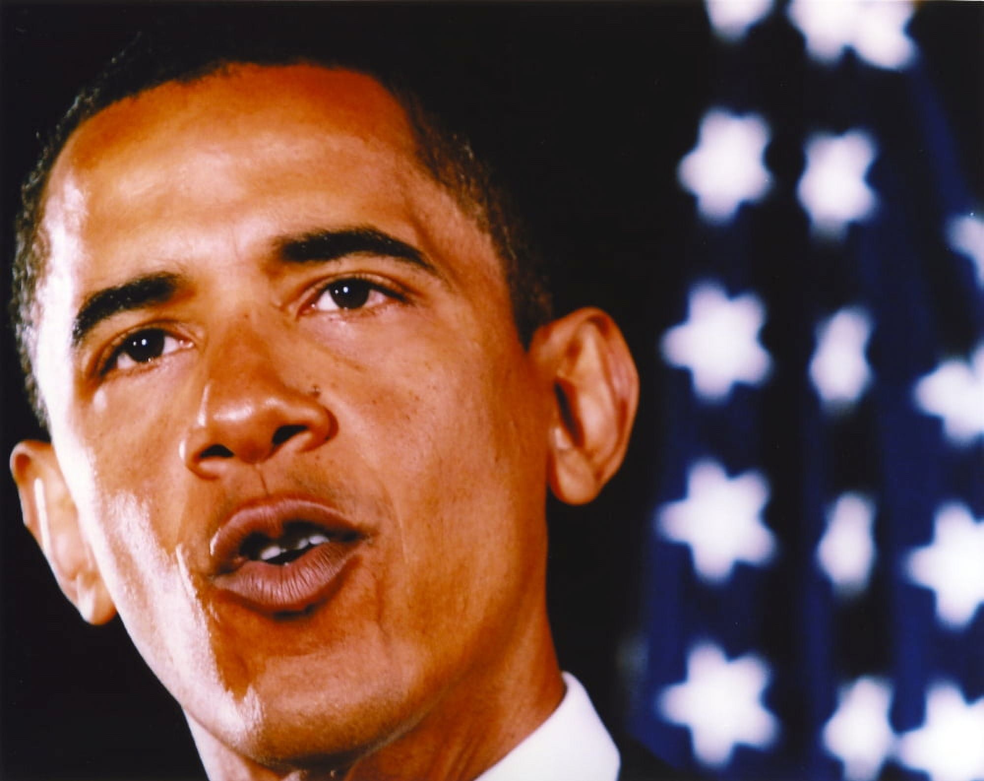 Close Up Portrait of Barack Obama Photo Print (8 x 10) - Walmart.com