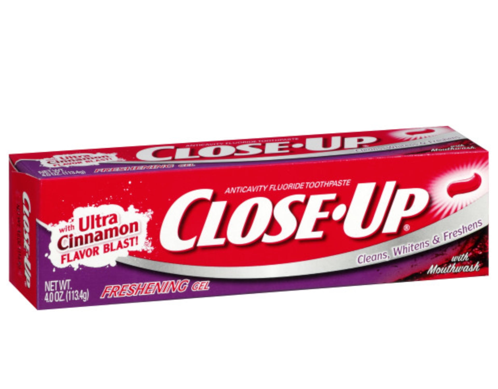 Closeup Red Gel Toothpaste, 4 Oz, 3 Pack, Ultra Cinnamon Flavor ...