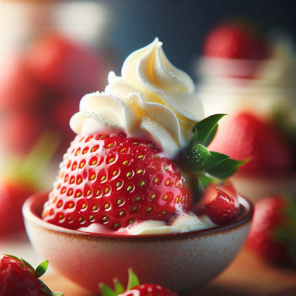 Close-Up Ripe Strawberries with Whipped Cream 1000 Piece Wooden Jigsaw ...