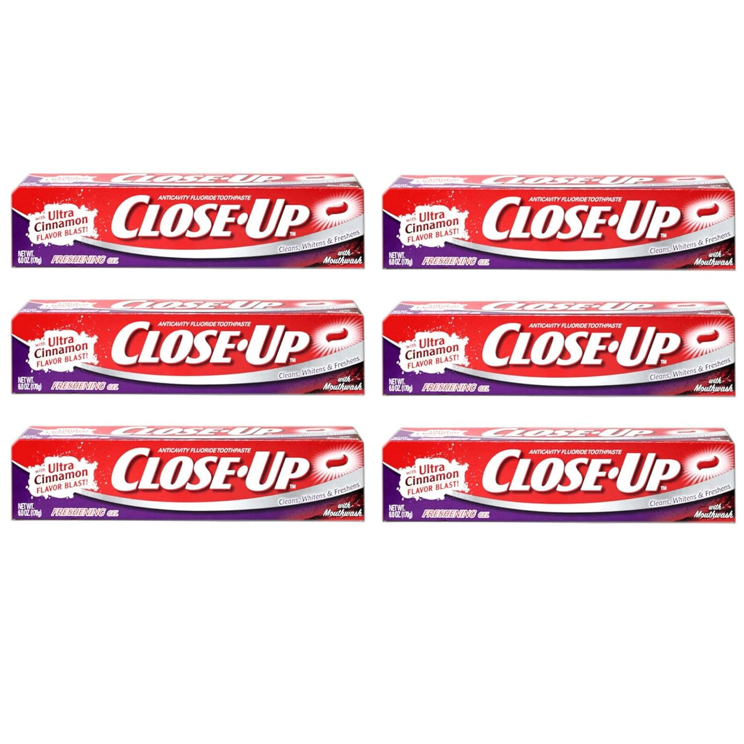 Close-Up Toothpaste, Refreshing Red Gel, Anticavity Fluoride, Cinnamon ...