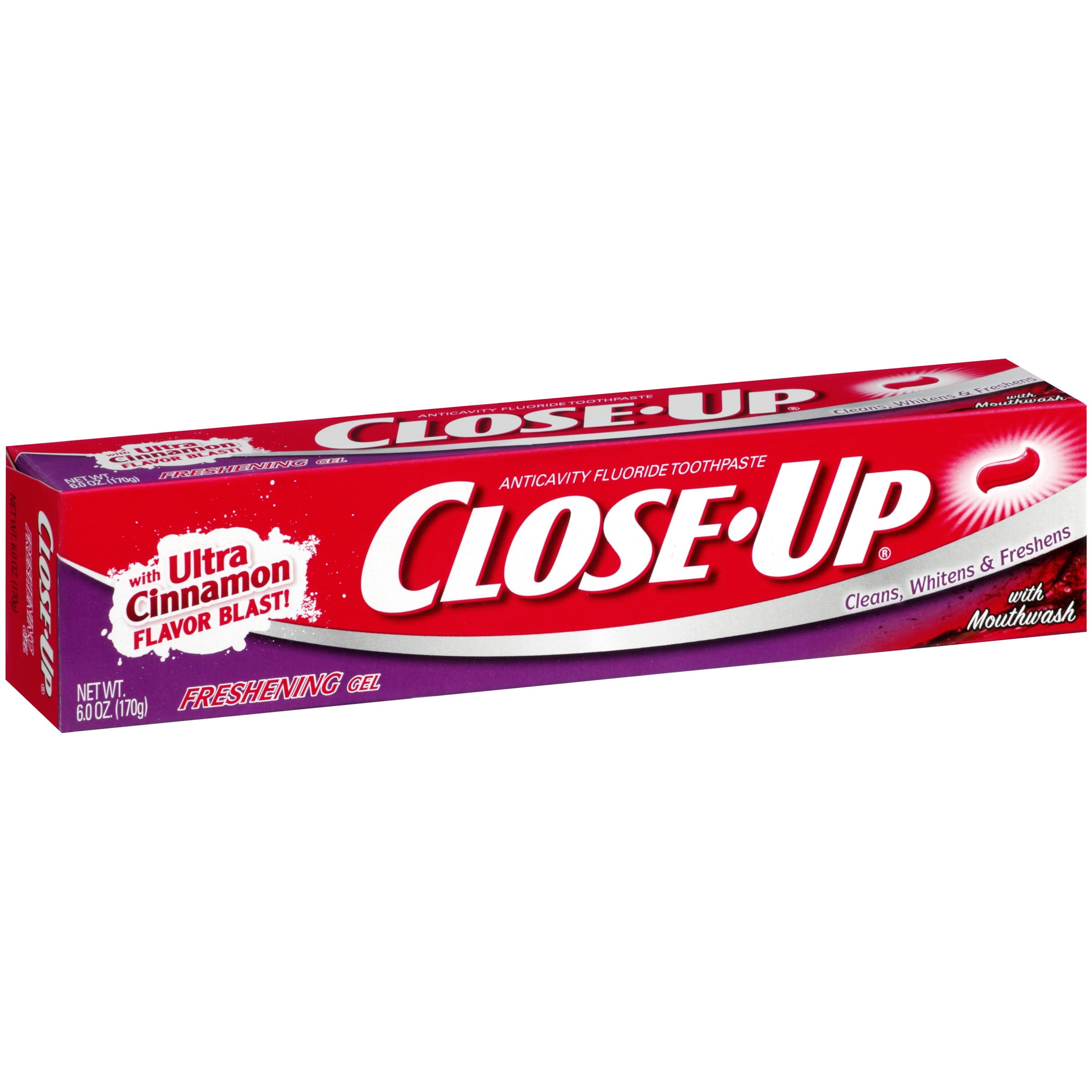 Close Up Toothpaste, Ultra Cinnamon, 6 Oz - Walmart.com