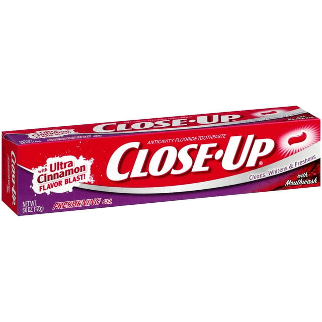 Close Up Toothpaste, Ultra Cinnamon, 6 Oz - Walmart.com